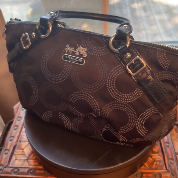 Coach | Bags | 993 Vintage Coach Madison Op Art Black | Poshmark